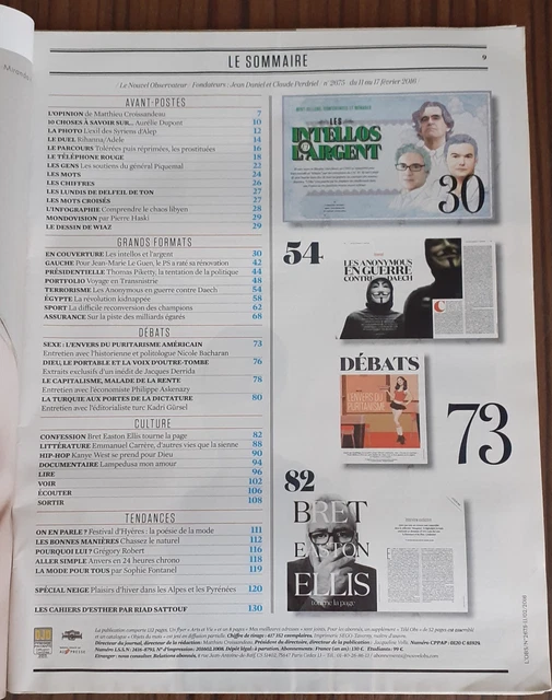 L'OBS + Télé Obs n°2675 - 02/2016 - Daech - Les intellos & l'argent ...
