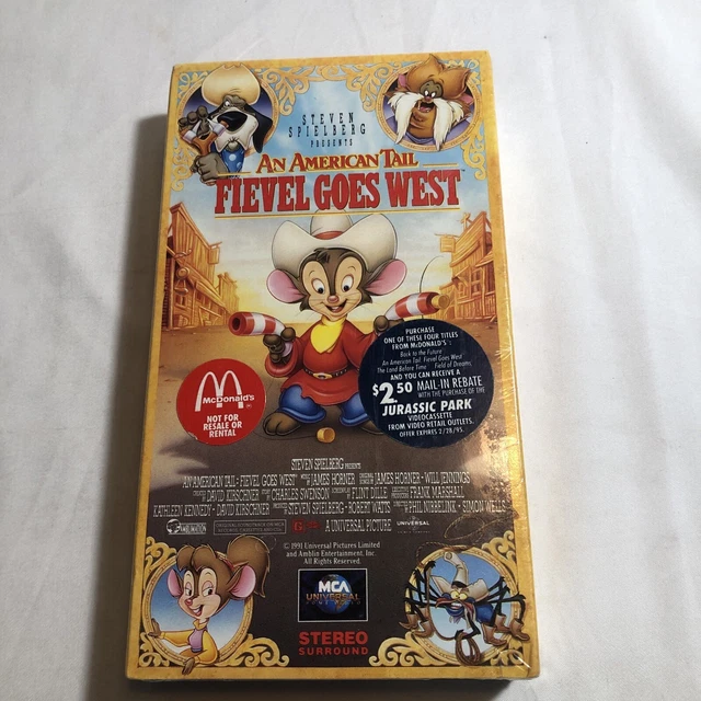 An American Tail Fievel Goes West Vhs 1991 Steven Spielberg Neuf