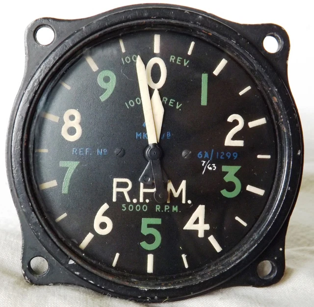 RAF AIRCRAFT ENGINE Speed Indicator Mk4B 6A/1299 £137.50 - PicClick UK