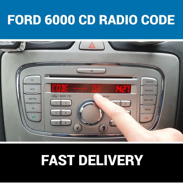 FORD 6000 CD Radio Fast Unlock Code Service | Decode Any Ford Stereo ...