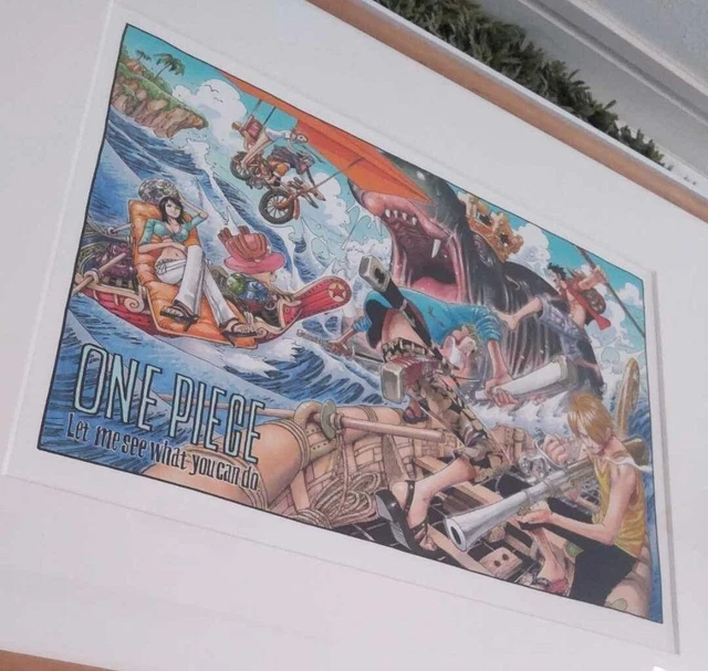 REPRODUCTION ORIGINAL PAINTING ONE PIECE ZORO SANJI LUFFY New Japan £ ...