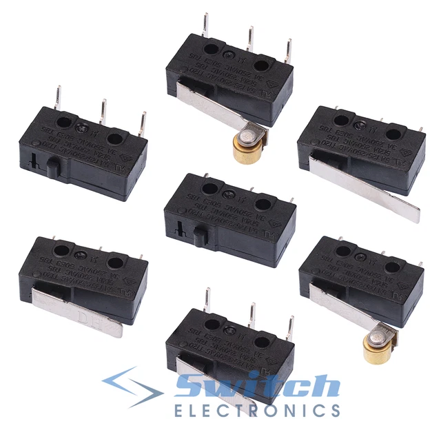 V4 MINIATURE PCB Micro Switch Lever Roller Push Button 5A 250VAC $26.24 ...