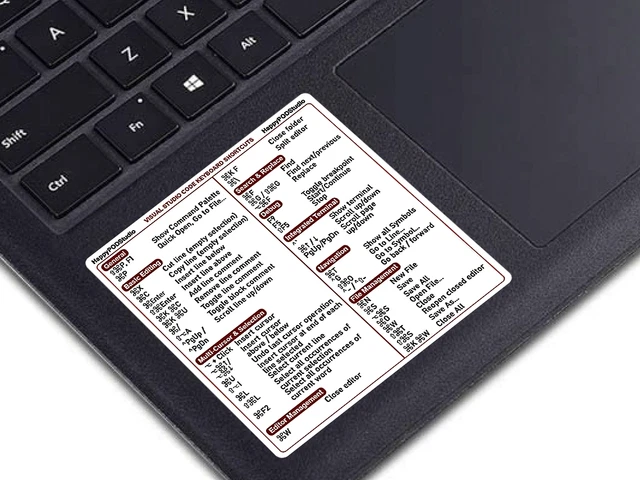 VISUAL STUDIO CODE - PC Keyboard Shortcuts - Quick Reference Guide ...