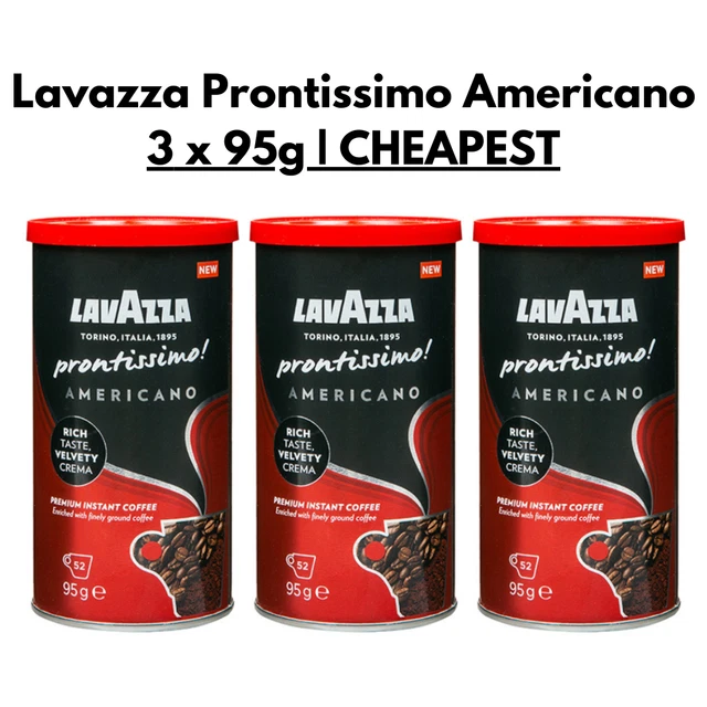 LAVAZZA PRONTISSIMO AMERICANO Premium Instant Coffee | 3 x 95g | CHEAPEST £26.99 - PicClick UK