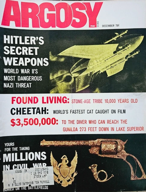 ARGOSY MAGAZINE DECEMBER 1971 WW IIs dangerous threat Cheetah Lake ...