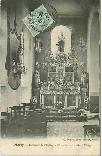 51.MERFY.INTERIEUR DE L'EGLISE.CHAPELLE De La Sainte Vierge EUR 7,82 ...