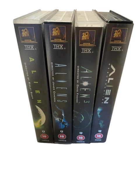 ALIEN VHS TAPE Bundle x 4.Alien,Aliens,Alien 3 And Alien Resurrection ...