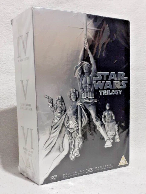 STAR WARS THE Original Trilogy 4-Disc DVD Boxset w/ Bonus DVD 2004 Silver £24.95 - PicClick UK