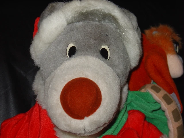 VINTAGE BALOO KAA Jungle Book Disney Bundle Plush Soft Toy Santa ...
