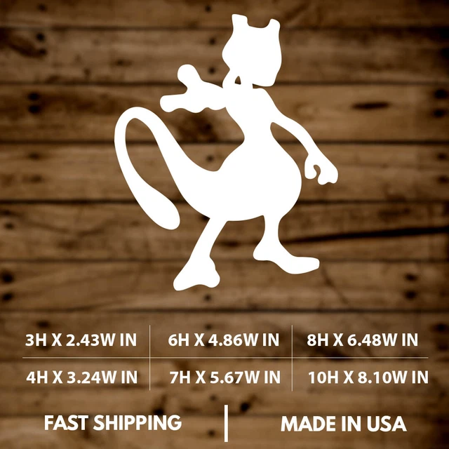 MEWTWO|POKEMON|ANIME|VINYL STICKER |DECAL for Window|Laptop|Car|tablet ...
