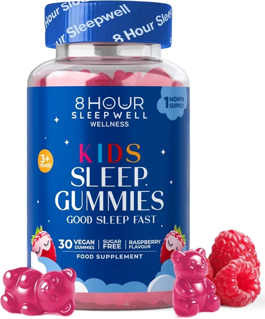 KIDS SLEEP GUMMIES Night Time Supplement -Vegan Gluten Free Magnesium ...