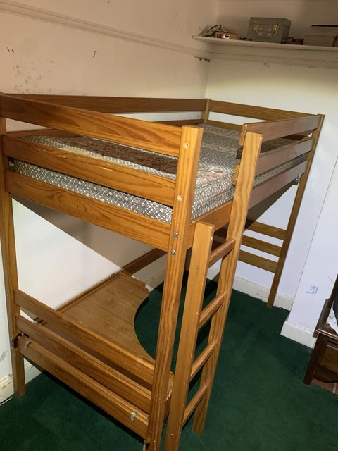 HIGH SLEEPER LOFT Bed Single Solid Wood. £1.16 - PicClick UK