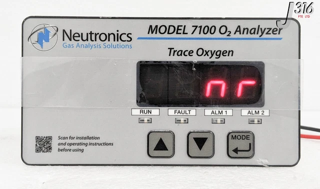 34164 NEUTRONICS OXYGEN Analyzer, Model 7100 W/ Sensor 7100E-02 7124Be ...