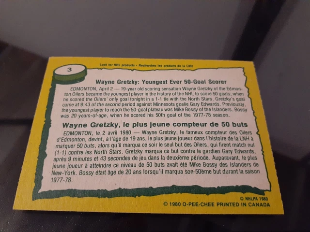 1980-81 O-PEE-CHEE WAYNE Gretzky Record Breaker Vintage Hockey Card #3 L@@K!! $10.50 - PicClick CA
