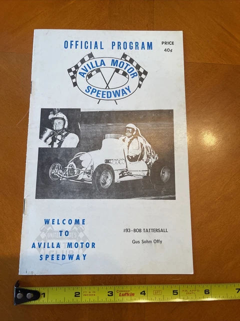 1969 USAC MIDGET Race Program, Avilla Motor Speedway, Bob Tattersall ...