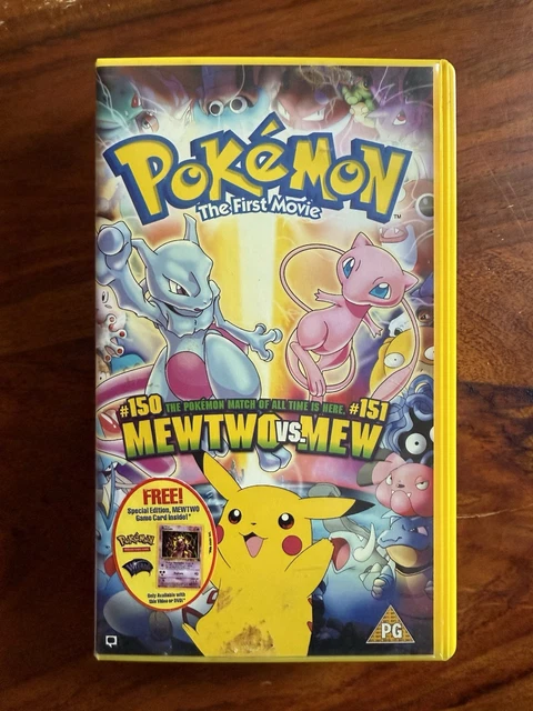 SEALED POKÉMON THE First Movie VHS 1999 Yellow Case + Mewtwo Promo Card ...