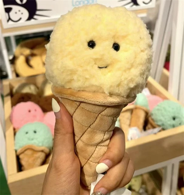 JELLYCAT 18CM VANILLA Ice Cream Cone: RARE Irresistible Beach Toy w ...