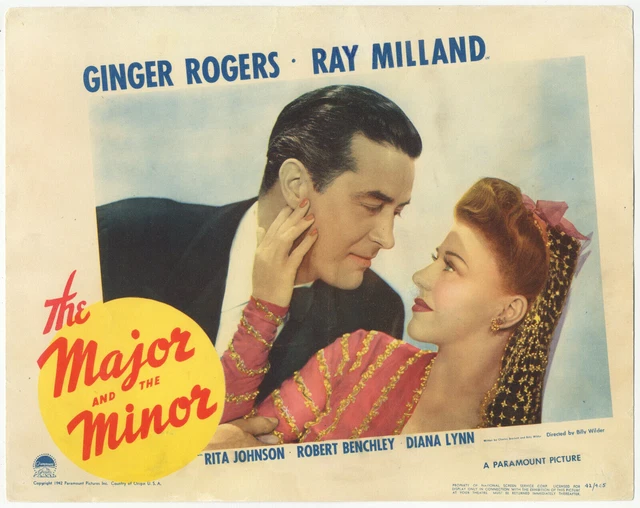 MAJOR AND THE Minor 1942 Original 11X14 Lobby Card Ginger Rogers Ray ...