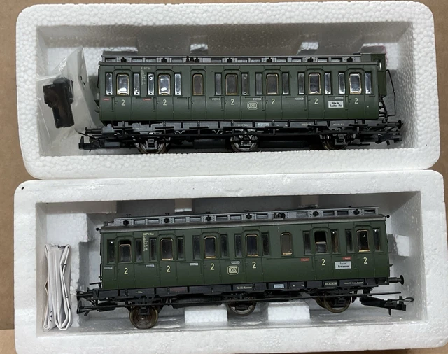 ROCO HO SCALE Passenger Coach Cars Wagons 2X Kpev Db Green 2/3 & 4 ...