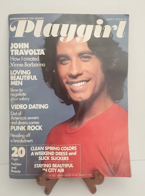 VINTAGE MAGAZINE: PLAYGIRL (March 1977) John Travolta Cover Video Datng ...