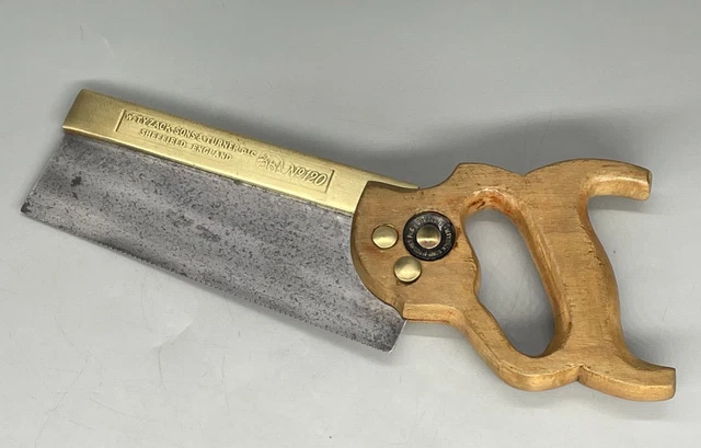 VINTAGE W TYZACK Sons & Turner No 120 Brass Back 8" Tenon Saw ...