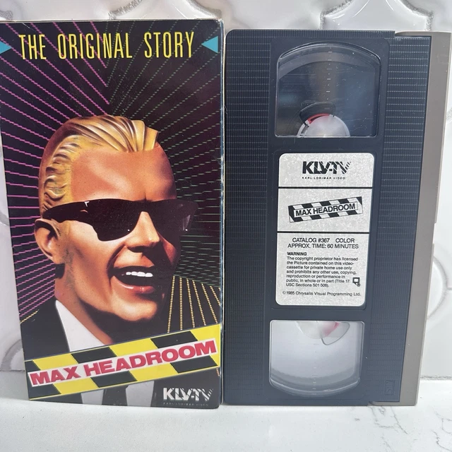 MAX HEADROOM - The Original Story (VHS, 1986) - works £15.16 - PicClick UK