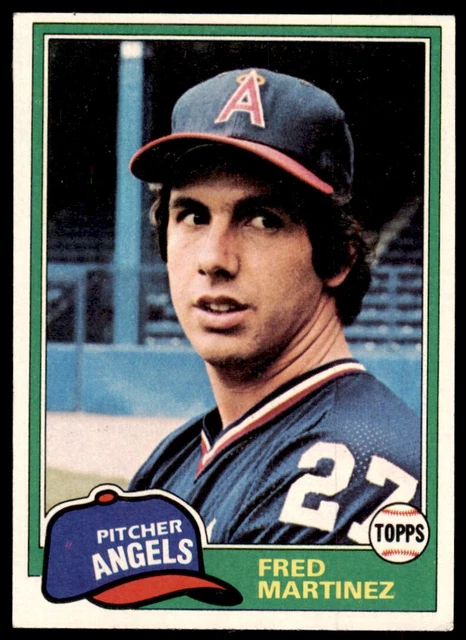 1981 TOPPS CARTE de baseball Fred Martinez recrue California Angels ...