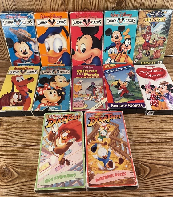 Vintage Disney Cartoon Classics Lot Of 12 Vhs Pooh Bongo Ducktales My 0352