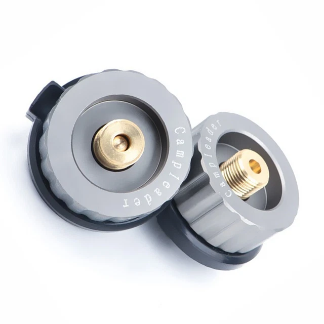 SPLIT-TYPE STOVE ADAPTER Converter Connector Auto-off Gas Cartridge ...