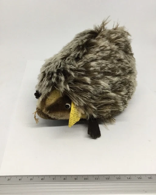ALT STEIFF IGEL Joggi 60er jahre Selten Steifftier mit Knopf,Fahne ...