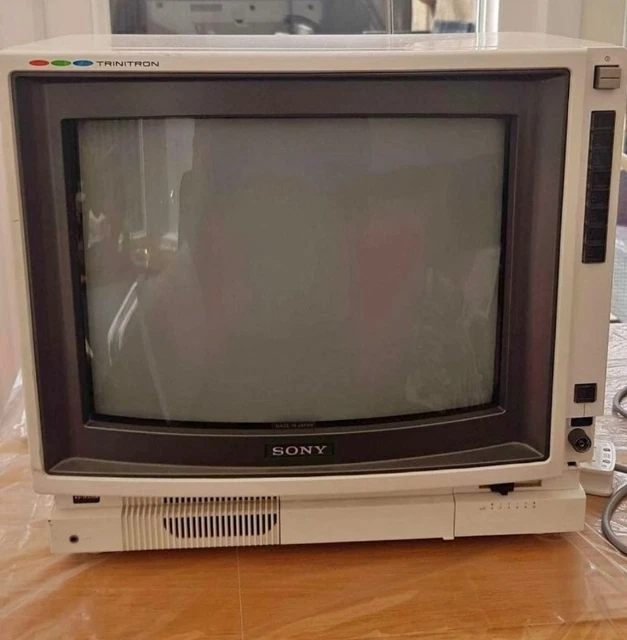 RARE WHITE-RETRO SONY KV-1430ub Trinitron 14 Inch Colour CRT TV Rf ...