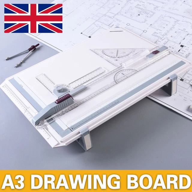A3 DRAFTING DRAWING Board Adjustable Angle Stencil Ruler Table Sketch ...