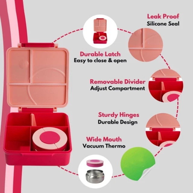 INSULATED BENTO BOX for Kids Thermo Leak-Proof Lunch Container 44656 ...