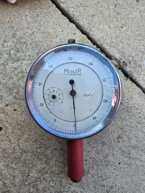 VINTAGE MERCER PLUNGER Dial gauge Test Indicator precision Tool ...