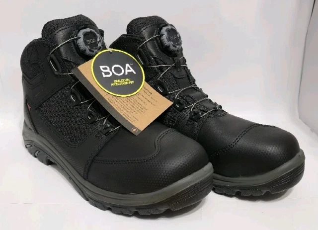 RED WING TRADESMAN 6614 BOA Safety Toe Black Waterproof Leather Boots ...