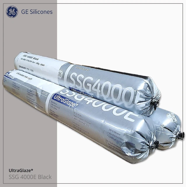 12 X GE UltraGlaze SSG4000E Structural Silicone Sealant Sausage 591.5ml in Black £86.50 ...