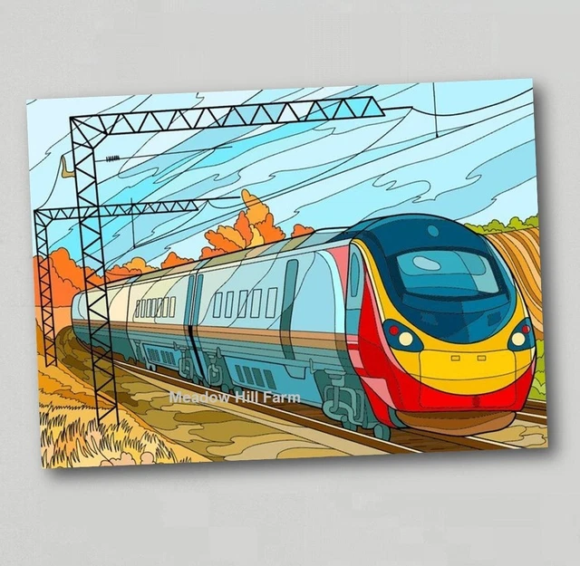 FRIDGE MAGNET VIRGIN Trains Pendolino art British Rail HST High Speed ...