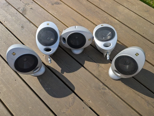 KEF HTS2001 5X Silver Egg Satellite Speakers £45.00 - PicClick UK
