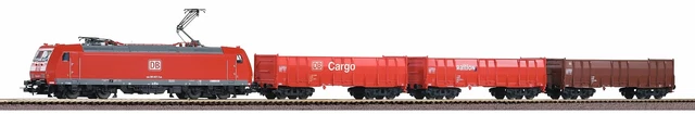 PIKO 59014.2 | E-Lok BR 185 Digital DCC mit 3 x Hochbordwagen Spur H0 ...