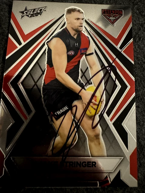 JAKE STRINGER **HAND-SIGNED** Essendon Bombers 2024 Luminous Select ...