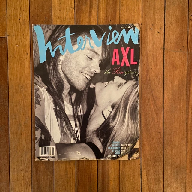 ANDY WARHOL'S INTERVIEW Magazine Axl Rose Cover May 1992 Complete £39. ...