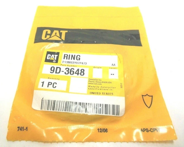 9D-3648 SNAP RING Retainer 9D3648 Caterpillar Motor Grader 12G 130G ...
