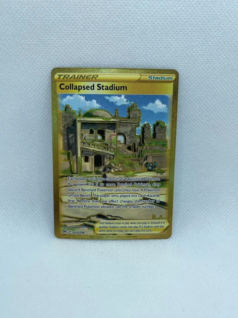 POKEMON TCG COLLAPSED Stadium 215/196 SWSH Lost Origin Gold Secret Rare ...