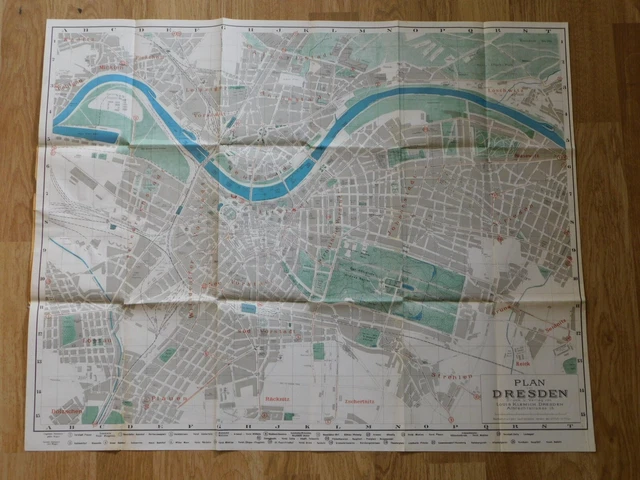 CARTINA GEOGRAFICA MAPPA Città Dresda EUR 13,32 - PicClick IT