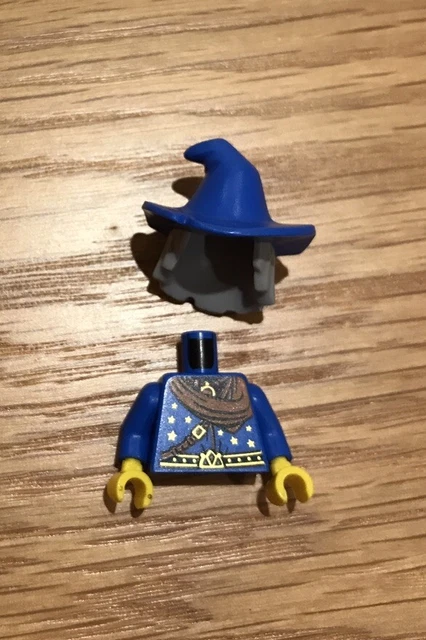 LEGO MINIFIGURE BLUE Wizard Majisto BAM 2022 - Rare - Torso & Hat/Hair ...