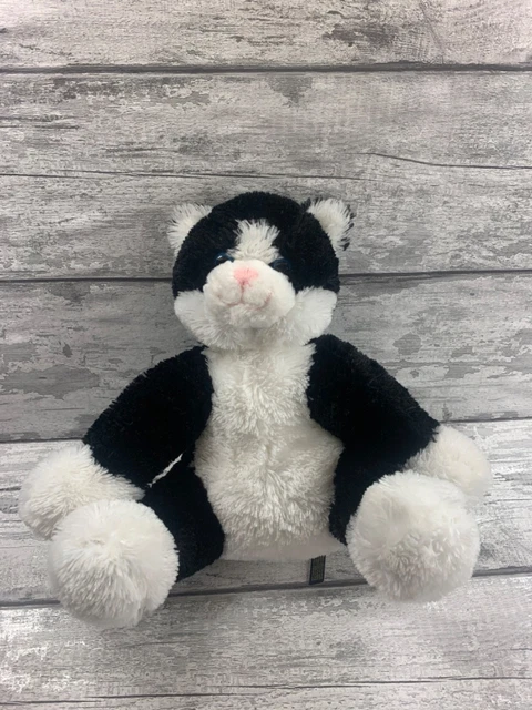THE BEAR FACTORY Black & White Cat Plush 12” £14.00 - PicClick UK