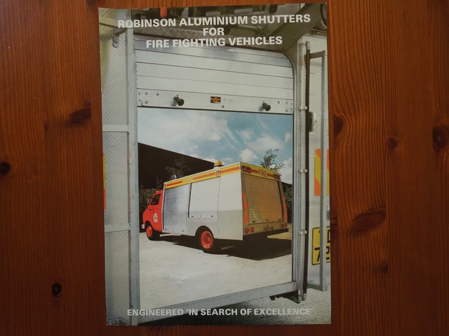 FIRE BRIGADE LEAFLET Robinson Roller Shutters For Firefighting Vehicles ...