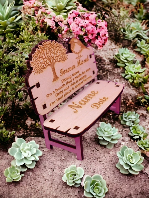 IN LOVING MEMORY memorial bench gift for loved ones mum dad family keep ...