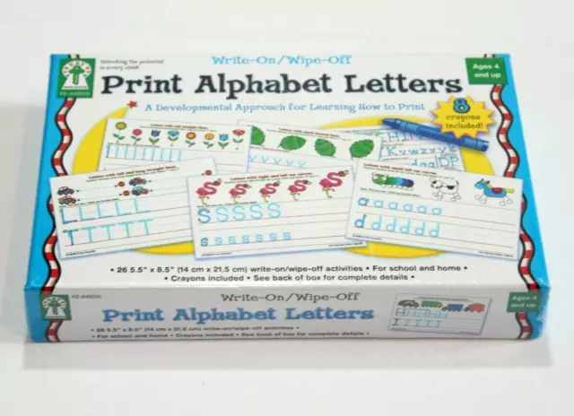 CARSON DELLOSA WRITE-ON/WIPE-OFF Print Alphabet Letters Crayons ... CARSON DELLOSA WRITE-ON/WIPE-OFF Print Alphabet Letters Crayons ...