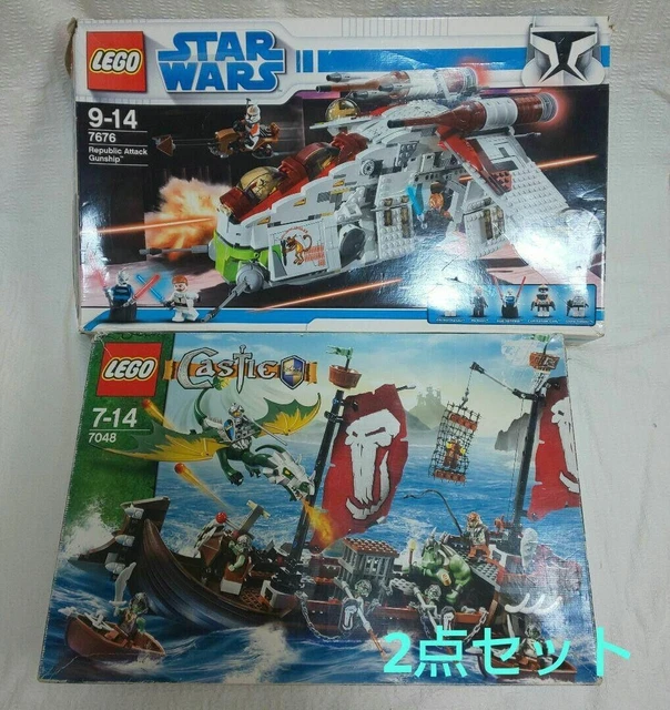 LEGO 7676 REPUBLIC Attack Gunship 7048 Troll Warship Set STAR WARS ...